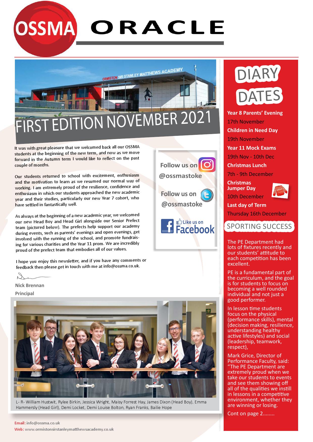 Ormiston Sir Stanley Matthews Academy - Newsletters