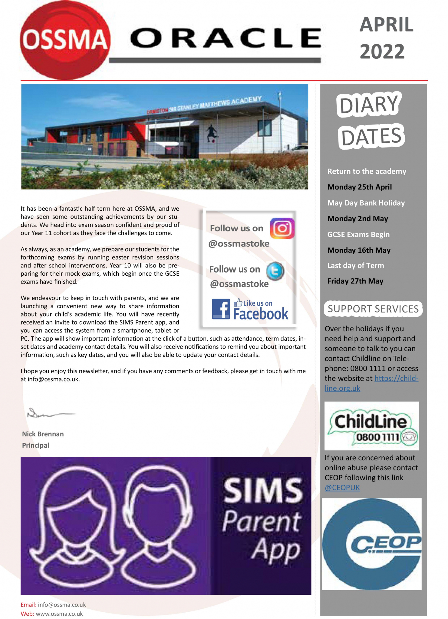 Ormiston Sir Stanley Matthews Academy - Newsletters