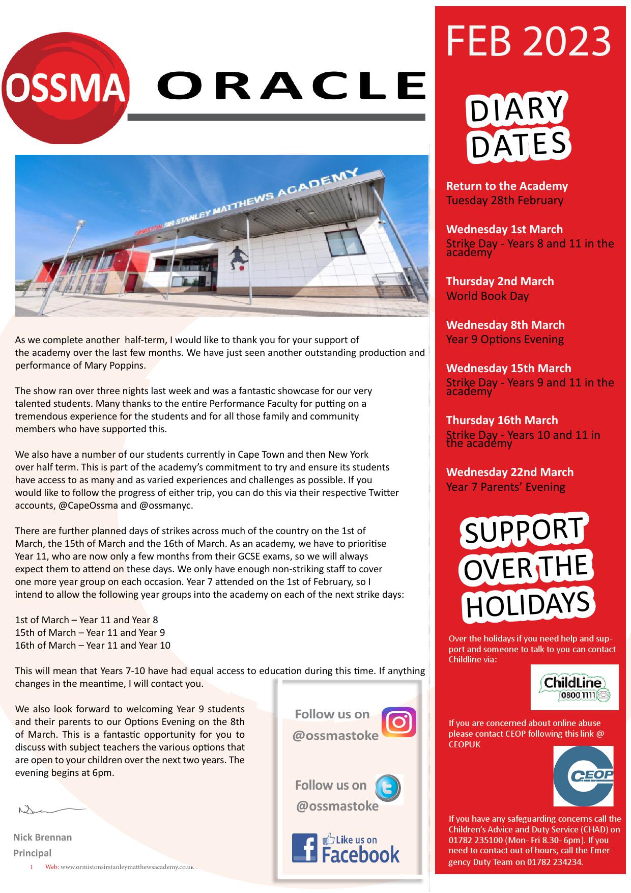 Ormiston Sir Stanley Matthews Academy - Newsletters