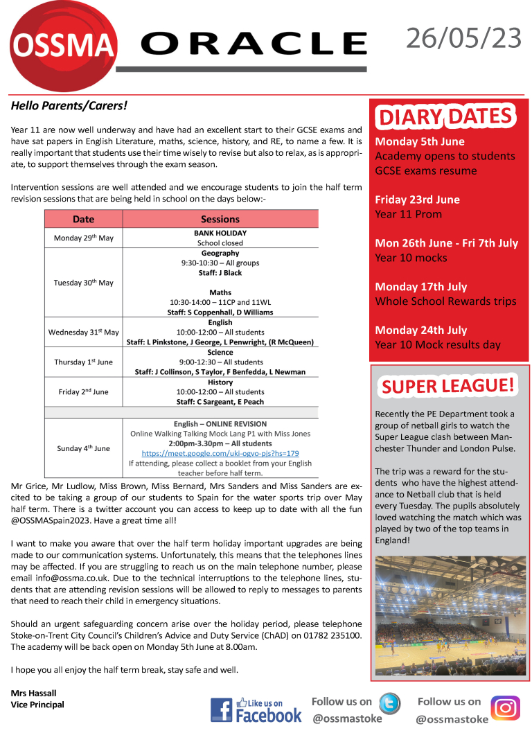 Ormiston Sir Stanley Matthews Academy - Newsletters