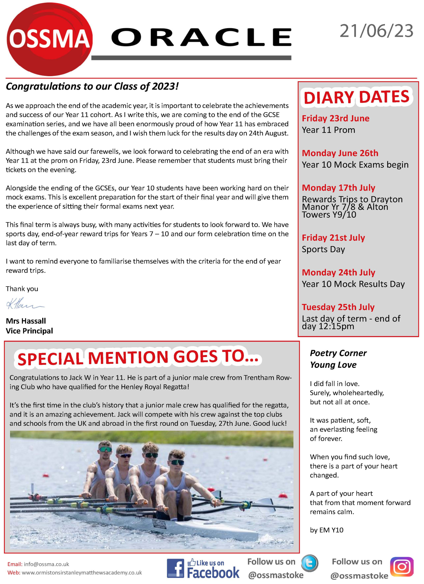 Ormiston Sir Stanley Matthews Academy - Newsletters