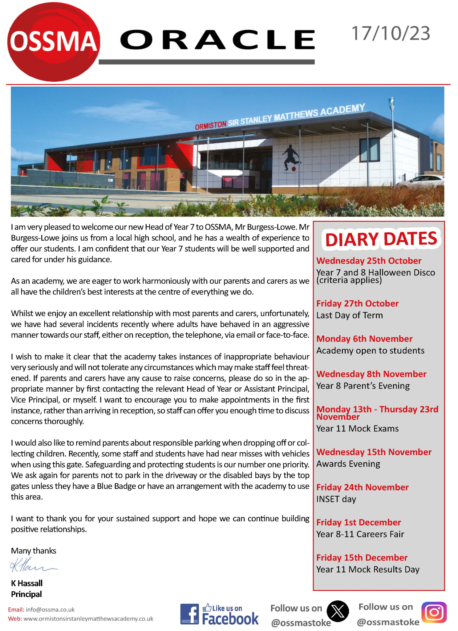 Ormiston Sir Stanley Matthews Academy - Newsletters