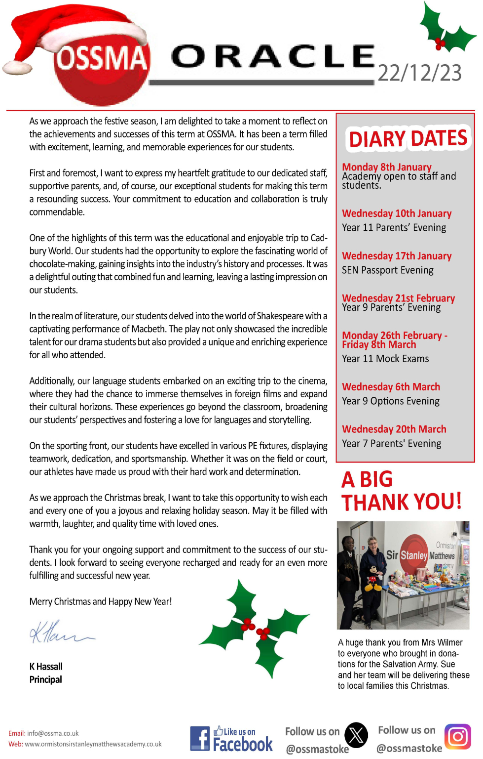 Ormiston Sir Stanley Matthews Academy - Newsletters
