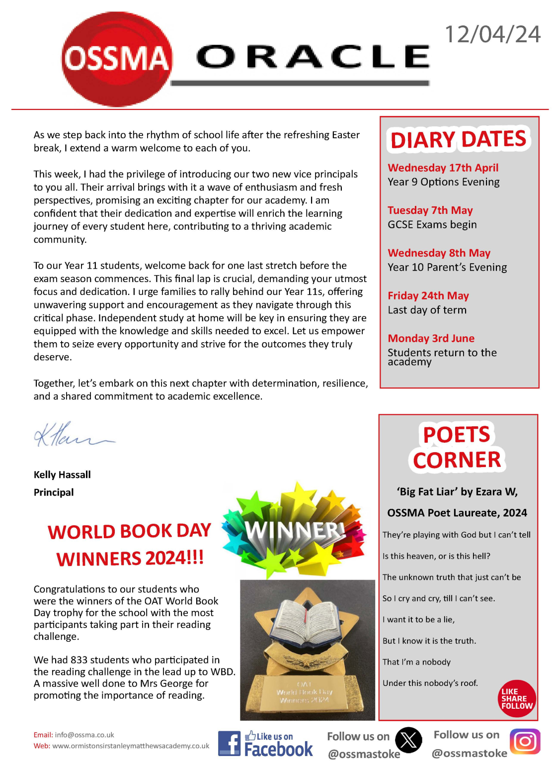Ormiston Sir Stanley Matthews Academy - Newsletters