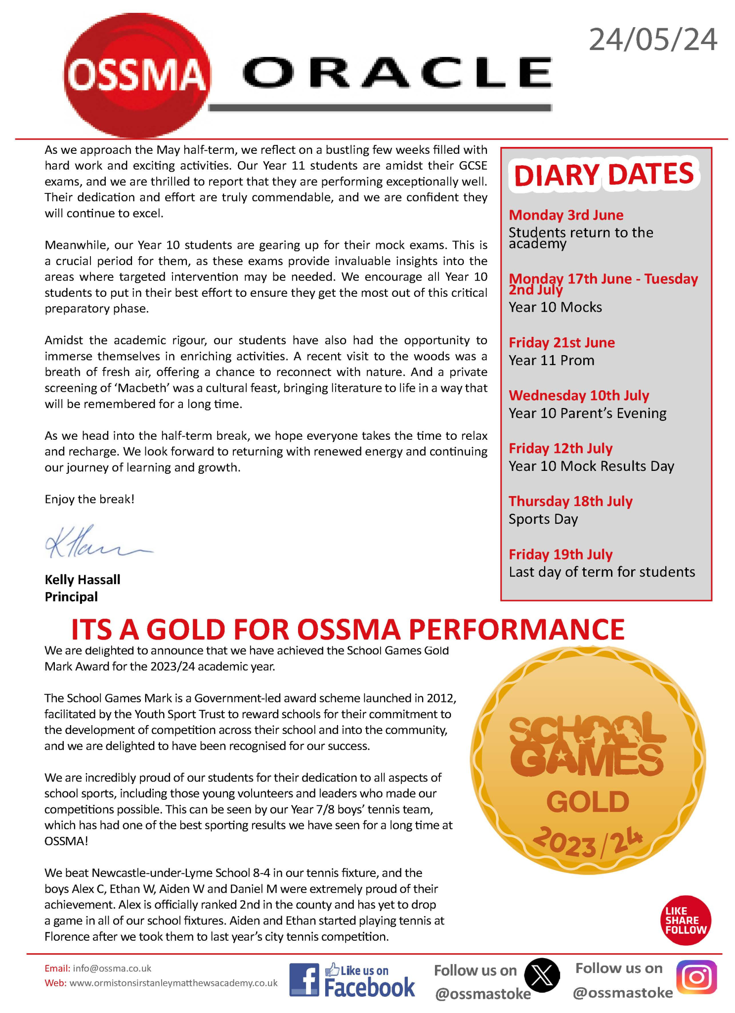 Ormiston Sir Stanley Matthews Academy - Newsletters