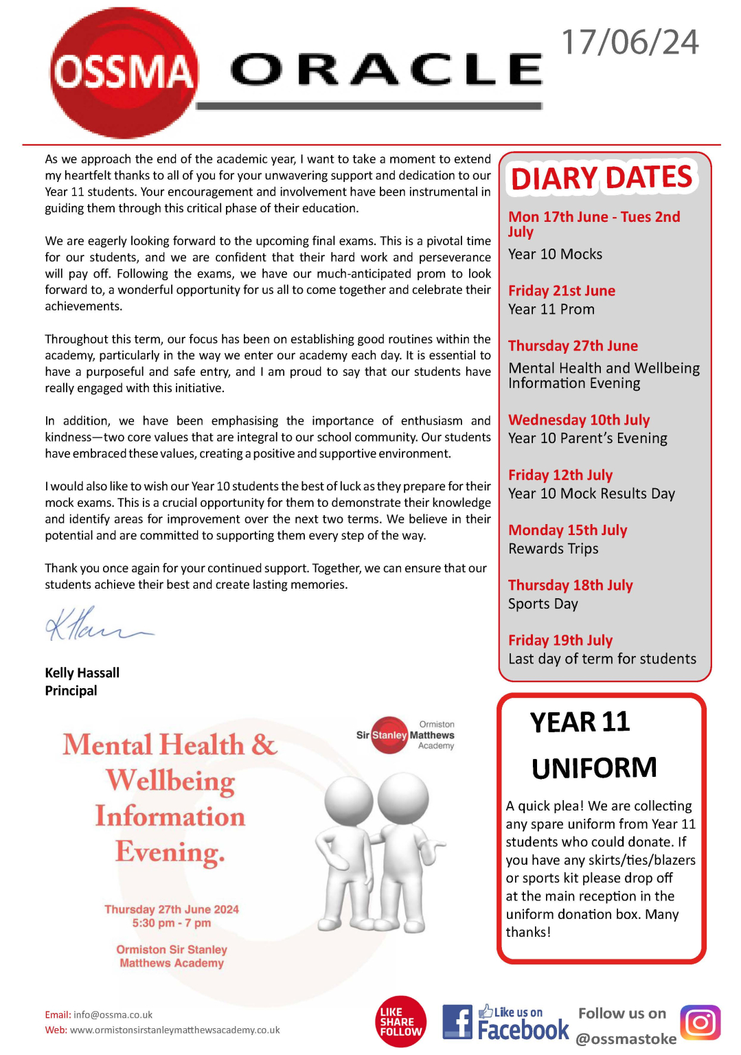 Ormiston Sir Stanley Matthews Academy - Newsletters