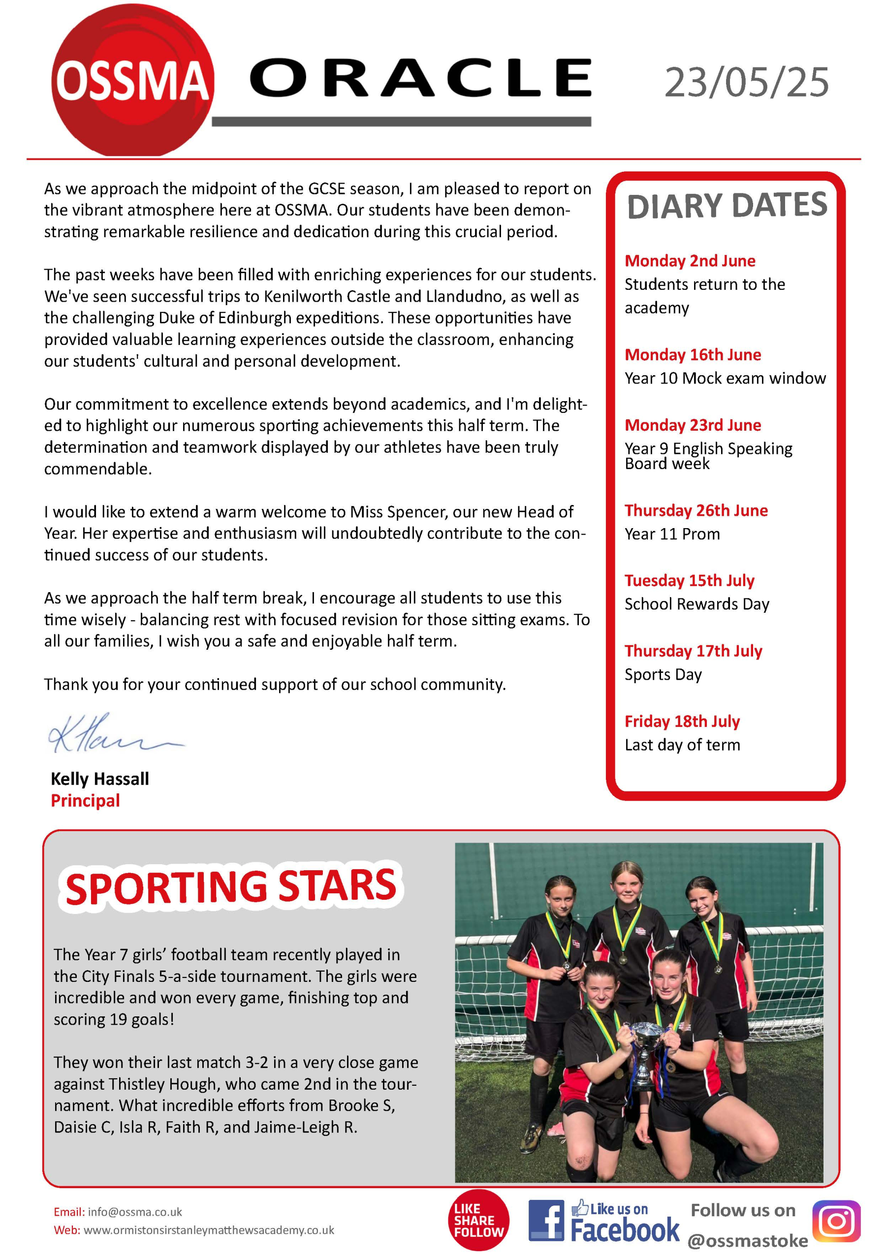 Ormiston Sir Stanley Matthews Academy - Newsletters